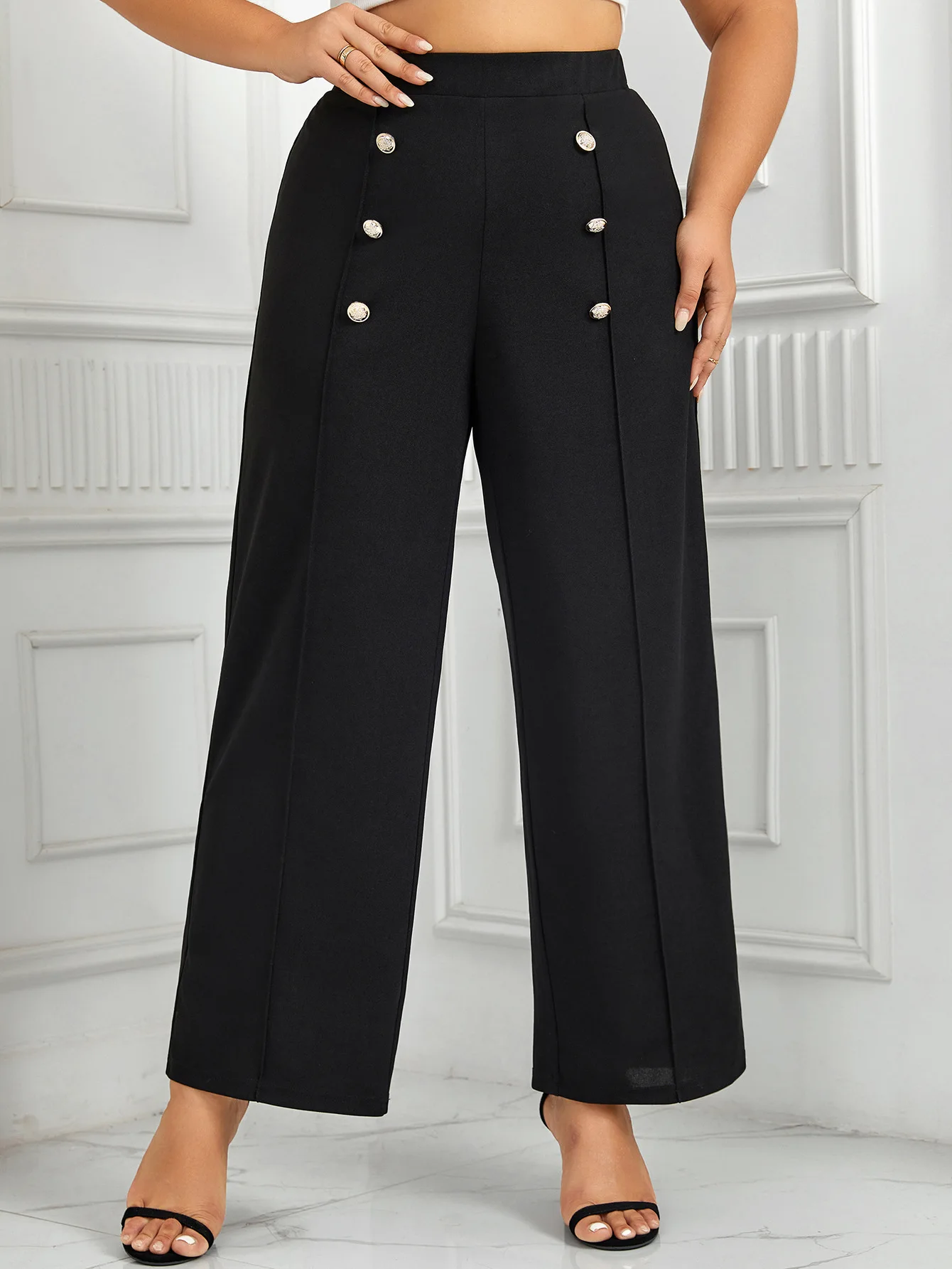 XL-4XL-Large-Plus-Size-High-waisted-trousers-wide-legged-slacks ...