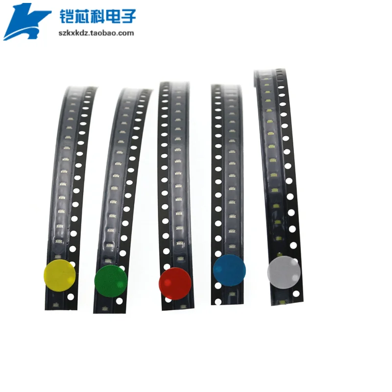 100Pcs SMD LED 0402 0603 0805 White, Red, Orange, Blue, Yellow,Green ...