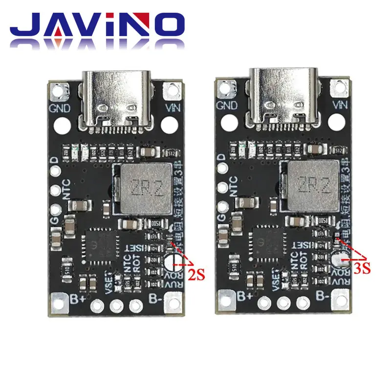 Type-C USB 2/3S BMS 15W 8.4V 12.6V 1.5A Lithium Battery Charging Boost ...