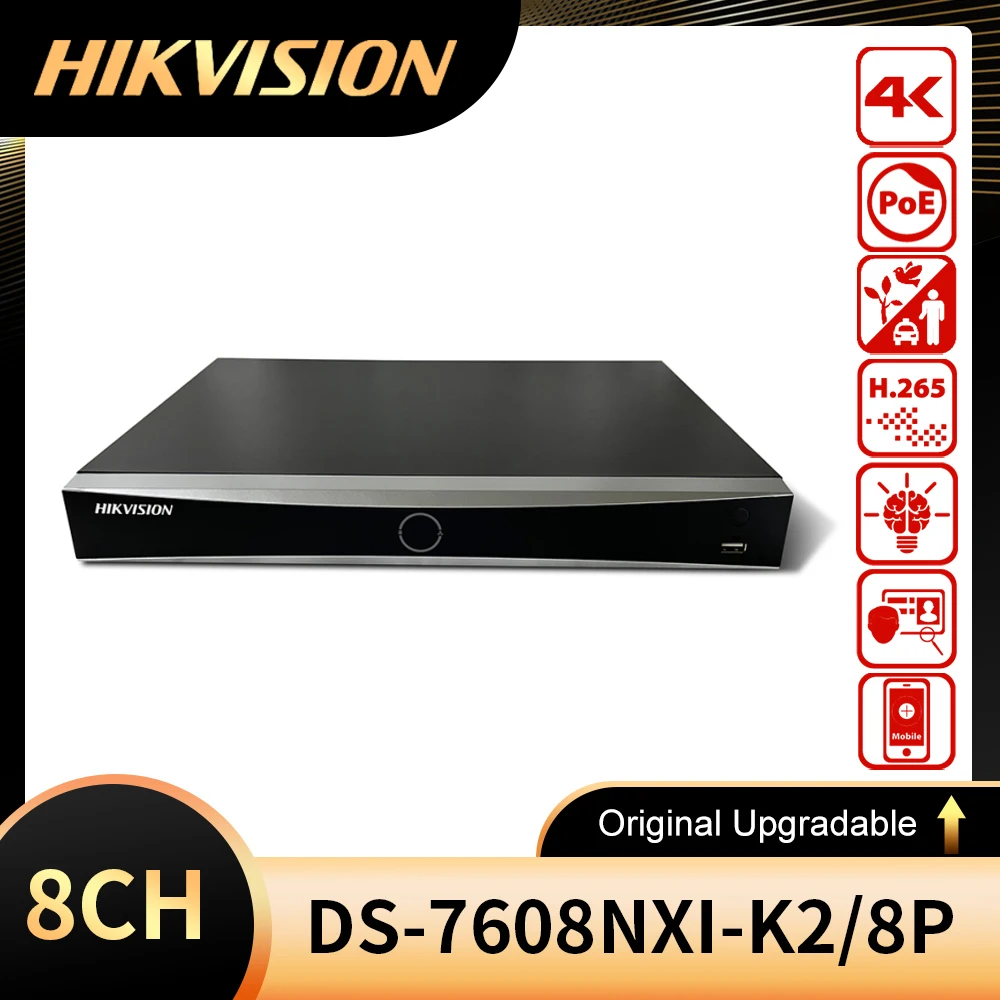 Original-Hikvision-DS-7608NXI-K2-8P-8CH-POE-AcuSense-NVR-H-265-2-SATA ...