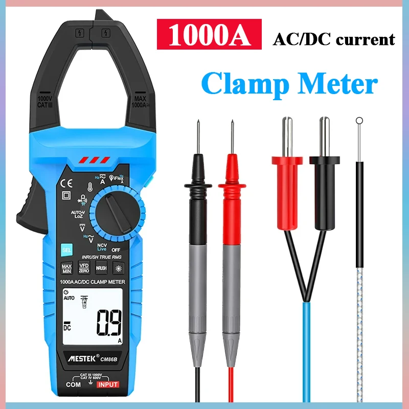 CM86-Clamp-Meter-DC-AC-1000A-Auto-Range-Multimeter-True-RMS-Ammeter ...