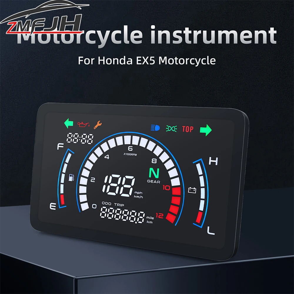 New-Motorcycle-Digital-Dashboard-For-Honda-EX5-Speedometer-Odometer ...