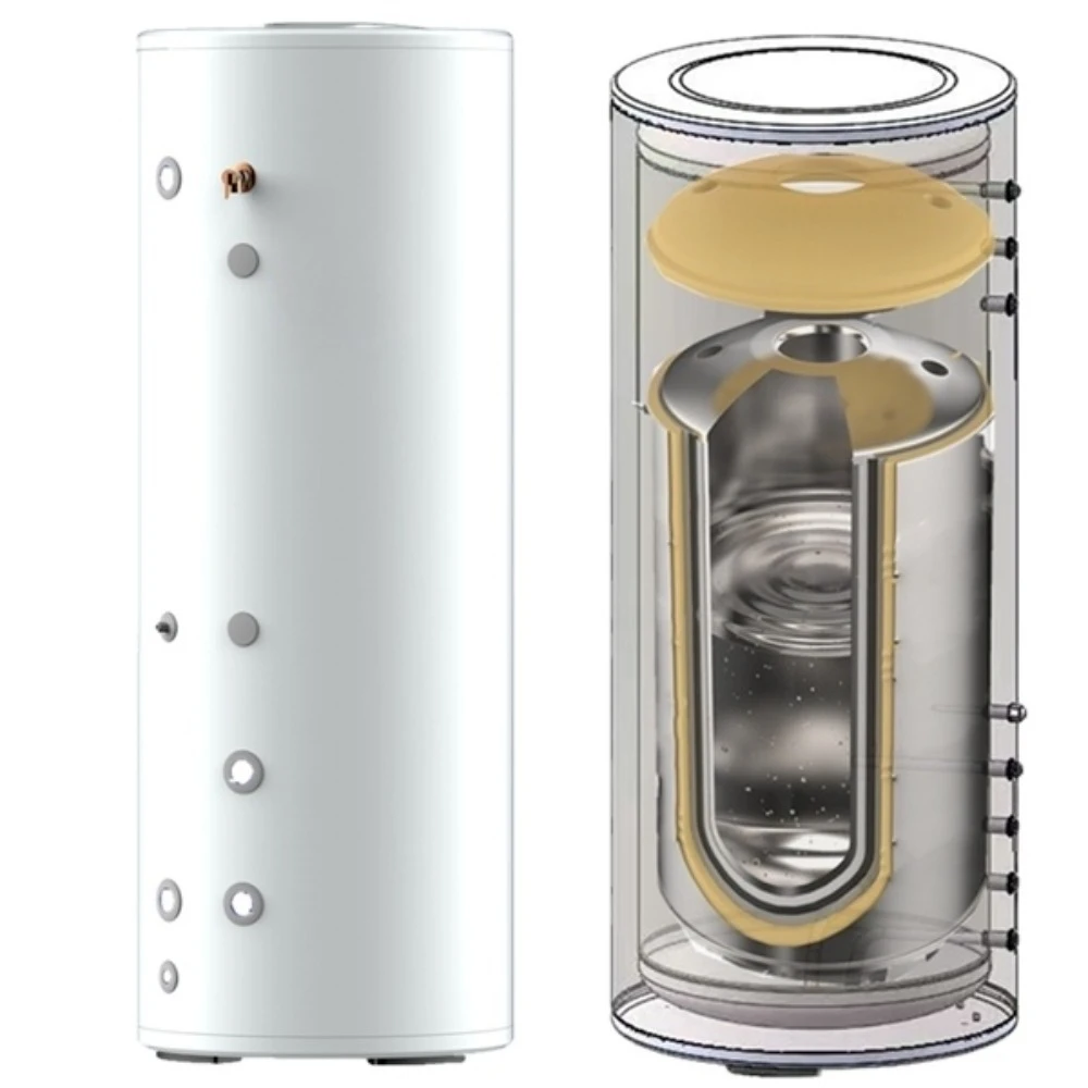 FGY2 in 1 200L + 100L Storage and Buffer Tank Heat Exchanger Coil Built ...