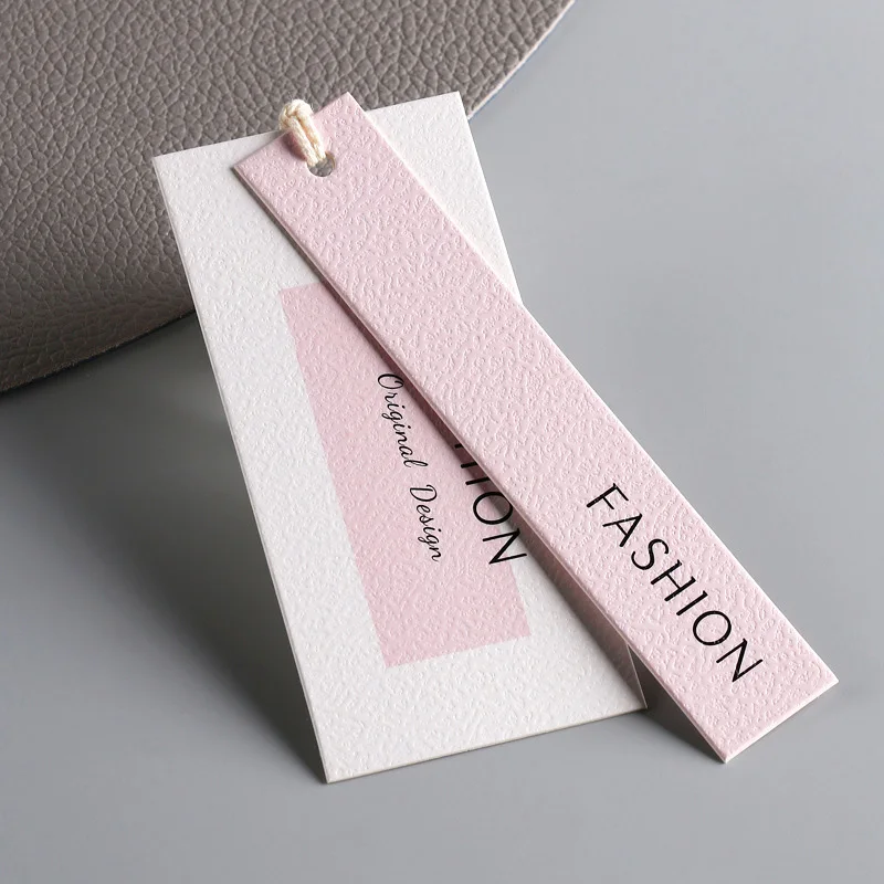 Custom-Hangtag-With-Texture-Embossed-LOGO-Printed-Cardboard-Clothing ...