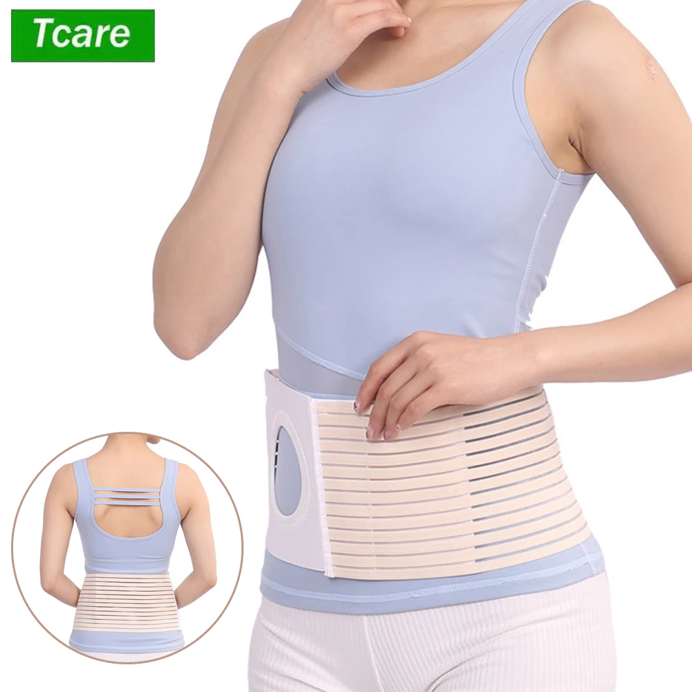 Tcare Ostomy Belt, Unisex Ostomy Hernia Support Belt Abdominal Binder ...