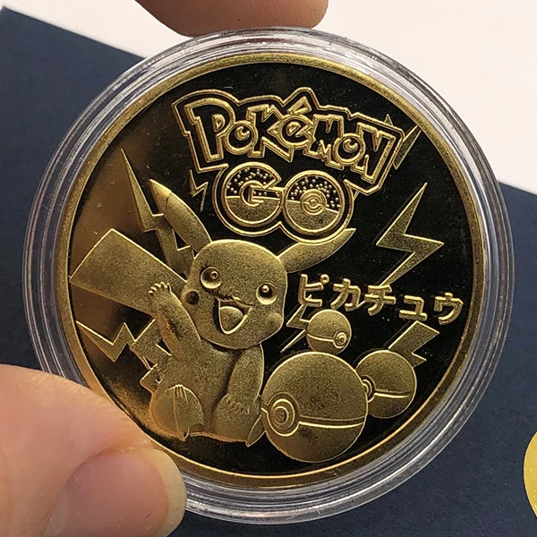 Monedas conmemorativas de Anime Pokémon, Kawaii Pikachu de dibujos ...
