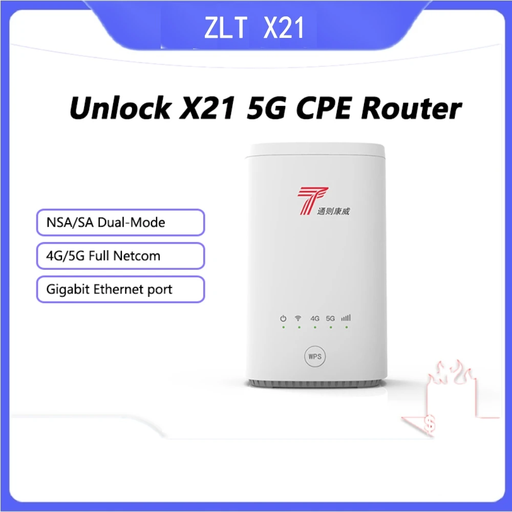 NEW-Original-ZLT-X21-5G-CPE-Indoor-router-Sub-6GHz-NSA-SA-mesh-wifi ...