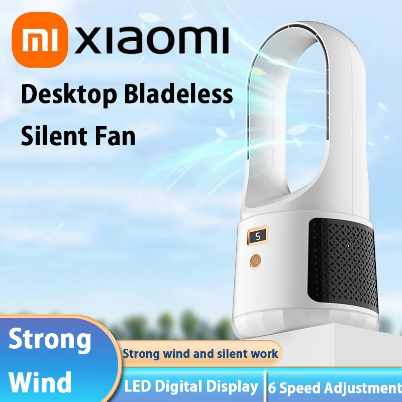 New Xiaomi USB Electric Bladeless Table Fan Rechargeable Home ...