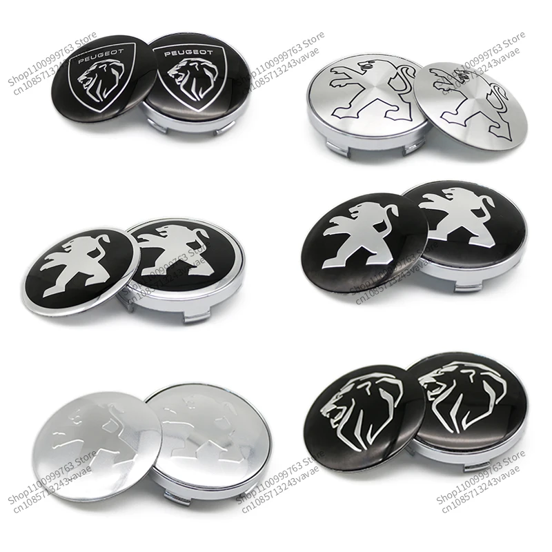 Carro-Roda-Centro-Cubo-Cap-adesivos-Jantes-de-roda-tampas-para-Peugeot ...