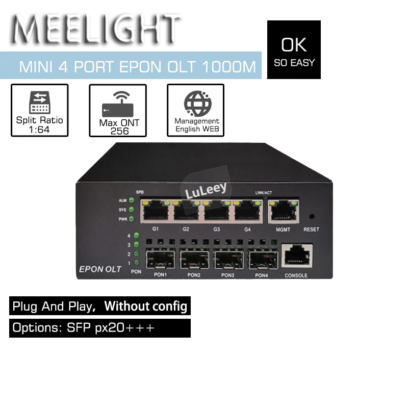 LAE204M Mini Olt 4Epon Port Glasvezel Apparatuur Ftth Security ...