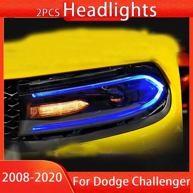 Car-LED-Headlight-For-Dodge-Challenger-2008-2021-Accessories-Modified ...