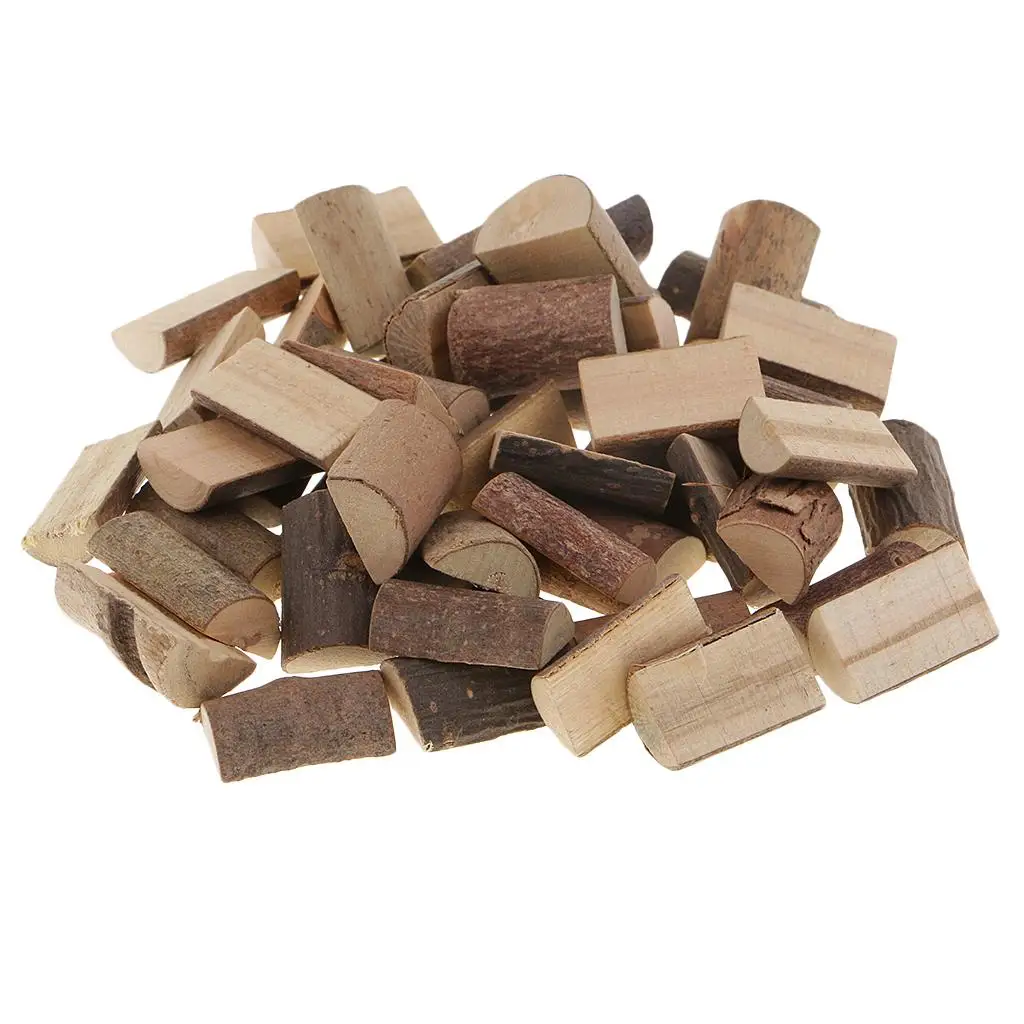 50x-Natural-Wood-Half-Cut-Round-Log-Slices-Tree-Bark-Wooden-Blocks-for ...