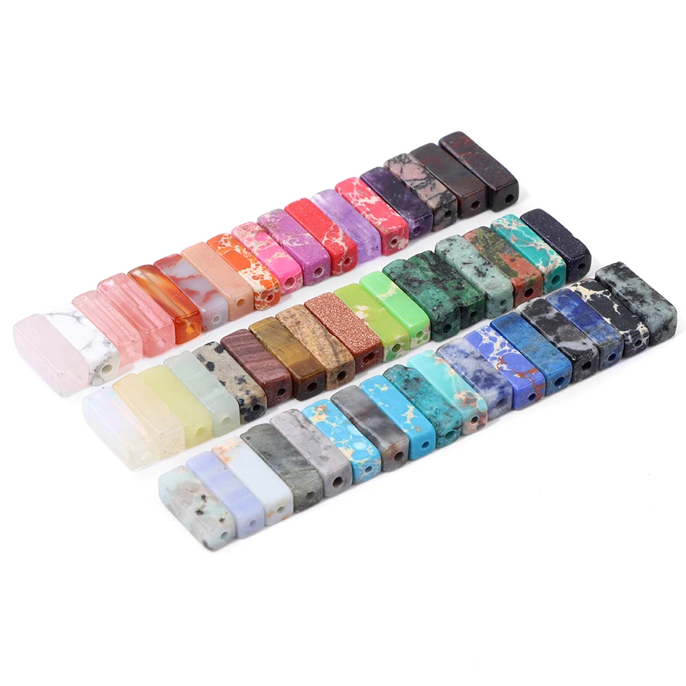 Stone Jewelry Making | Quartz Tube | Stone Beads - 4x13mm Flat Stone ...