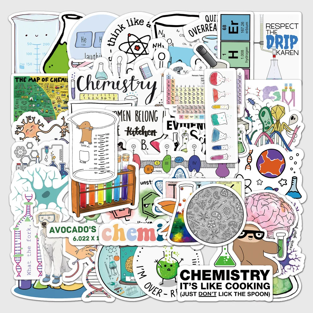 10-50Pcs-Scientists-Funny-Dog-Sticker-Science-Lab-Chemistry-Stickers-To ...