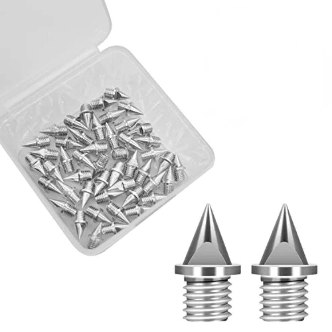48 Pieces 1/4 Inch Track Spikes Carbon Steel for Track Shoes 0.45g/pc ...
