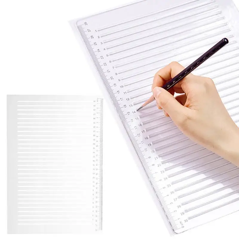 Writing Straight Line Guide A4 Clear Ruler Writing Tool Geometry ...