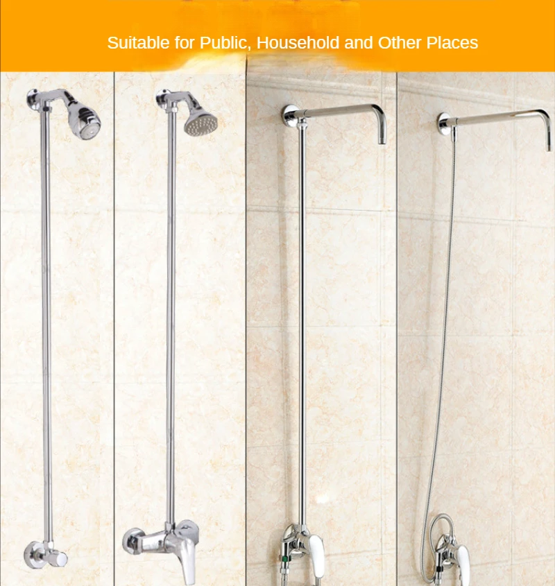 Wall-Mounted-Shower-Arms-Stainless-Steel-G1-2-Extend-Water-Inlet-Tubes ...