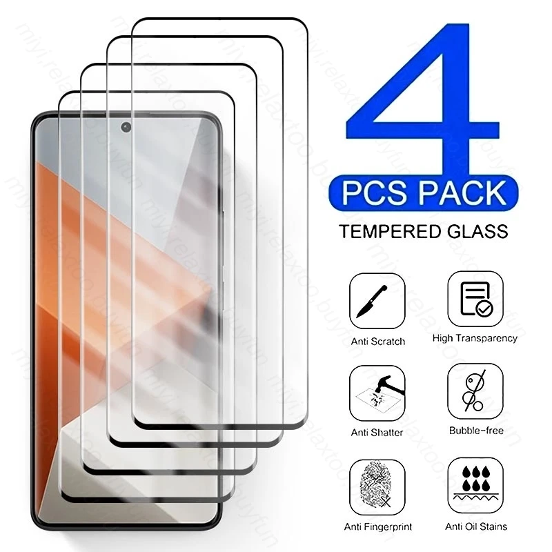 4PCS-19D-Curved-Tempered-Glass-For-Xiaomi-Redmi-Note-13-Pro-5G-Full ...