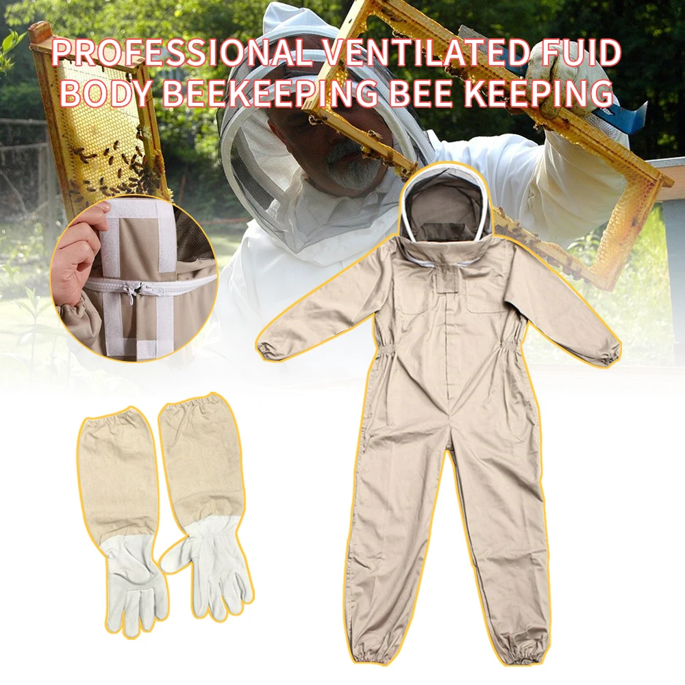 Full-Body-Beekeeping-Clothes-Professional-Bee-Keeping-Suit-With-Leather ...