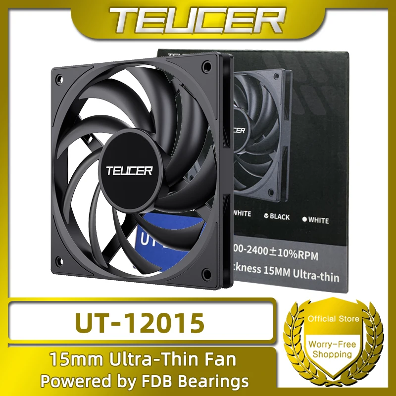 TEUCER-UT-12015-Slim-PC-Fan-120mm-FDB-Bearing-Case-Fan-with-PWM-Sharing ...