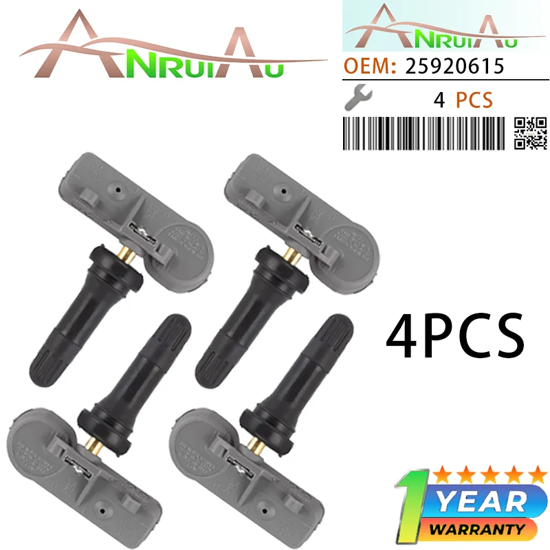 TPMS Sensor Tire Pressure Monitor System 4-Pack For GMC Acadia 11–14 ...