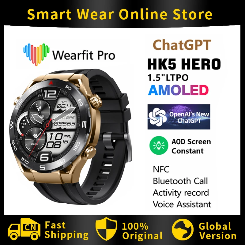 Reloj-inteligente-HK5-HERO-para-hombre-pulsera-con-Pantalla-AMOLED-HD ...