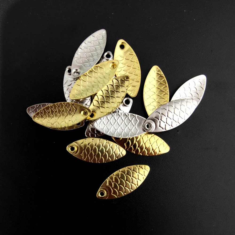 20pcs-Metal-Fishing-Lure-Blade-Assorted-Gold-Silver-Fish-Scale-Spinner ...