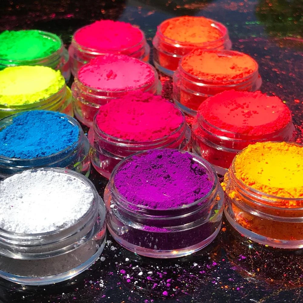 12 Jar Ultrathin Bright Matte Pigment Powder Neon Eyeshadow Stack ...