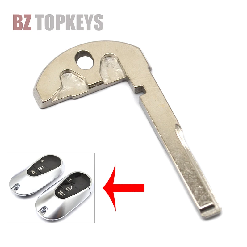 Small key blade emergency key replace DIY for Mercedes Benz S-C-E-Class ...