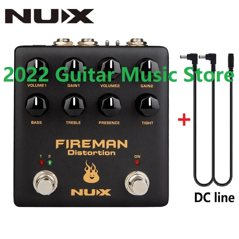 NUX-NDS-5-Fireman-Distortion-Pedal-Guitar-Effect-Processor-Dual-Channel ...