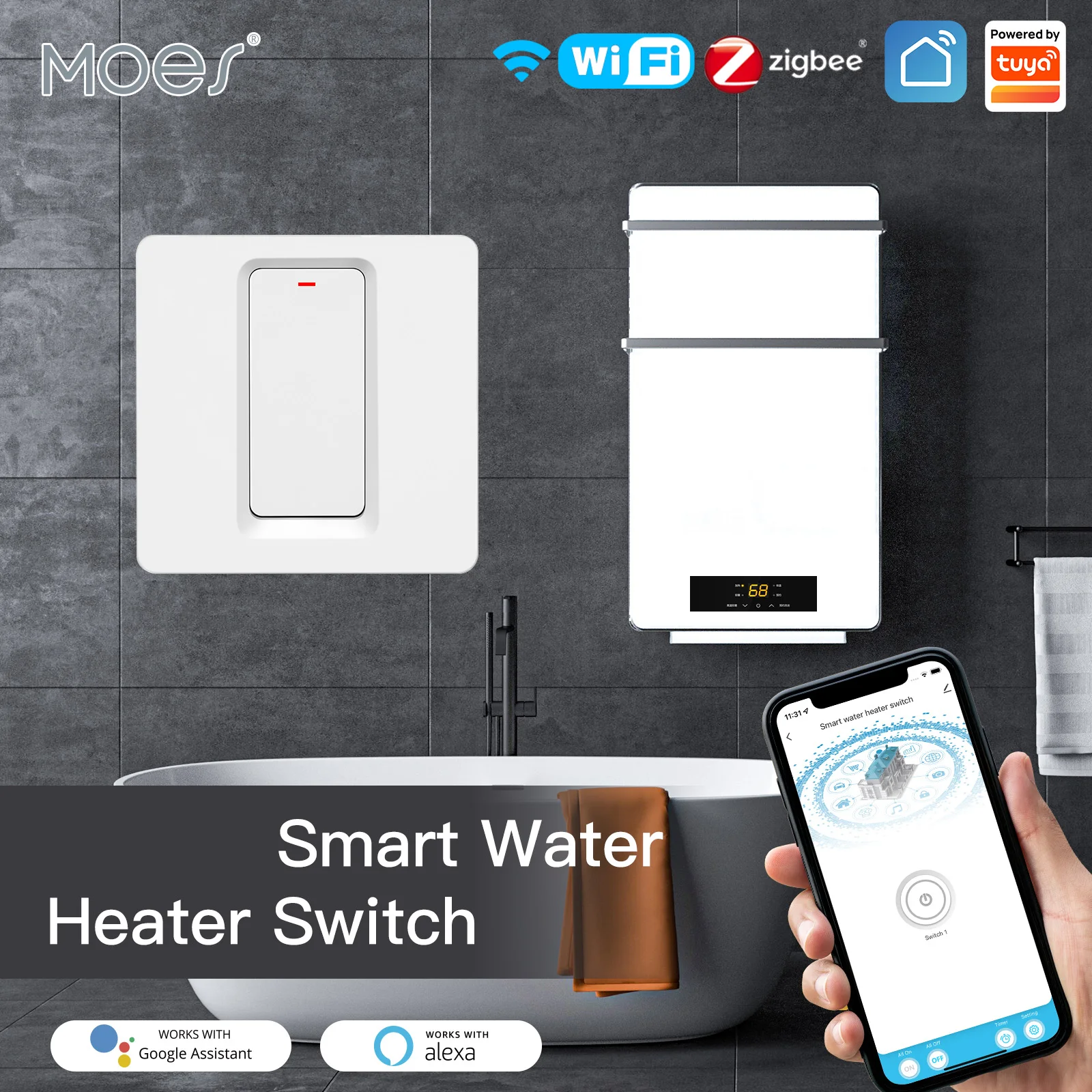 Moes-ZigBee-Water-Heater-Switch-Smart-Boiler-Controllr-WIFI-Wireless ...