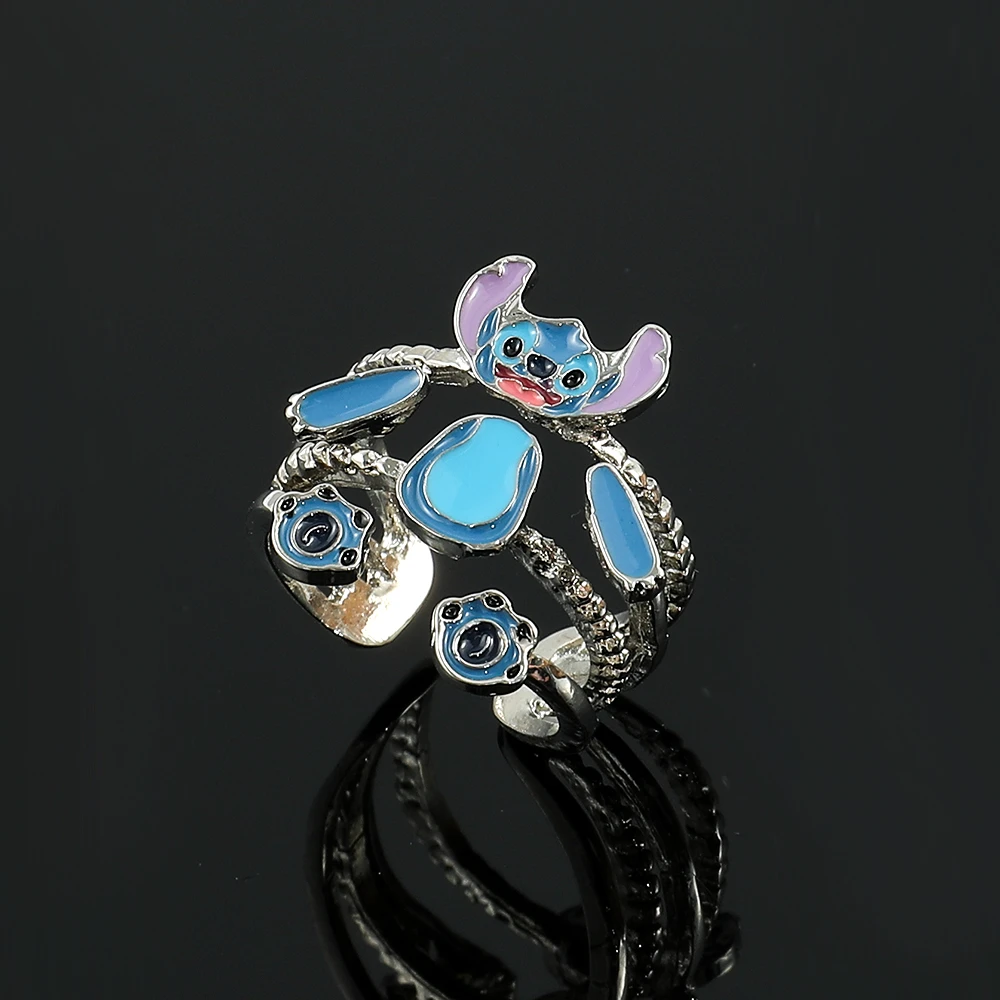 Disney Lilo & Stitch Opening Rings Cartoon Cute Stitch Adjustable Ring ...