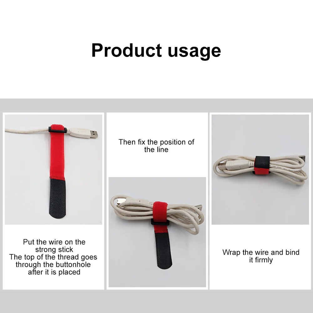 5PCS Fishing Rod Strapping Wrap Band Suspender Fastener Hook Loop Ties ...