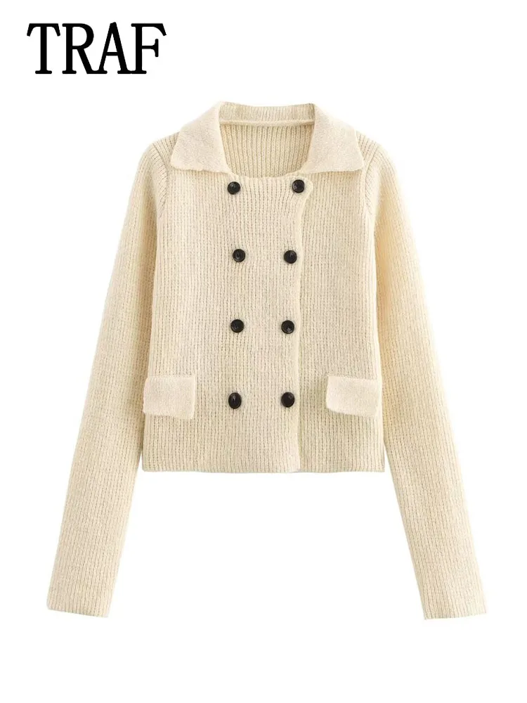 TRAF-Women-s-Autumn-Knitted-Cardigan-Jacket-New-Fashion-Long-Sleeve ...