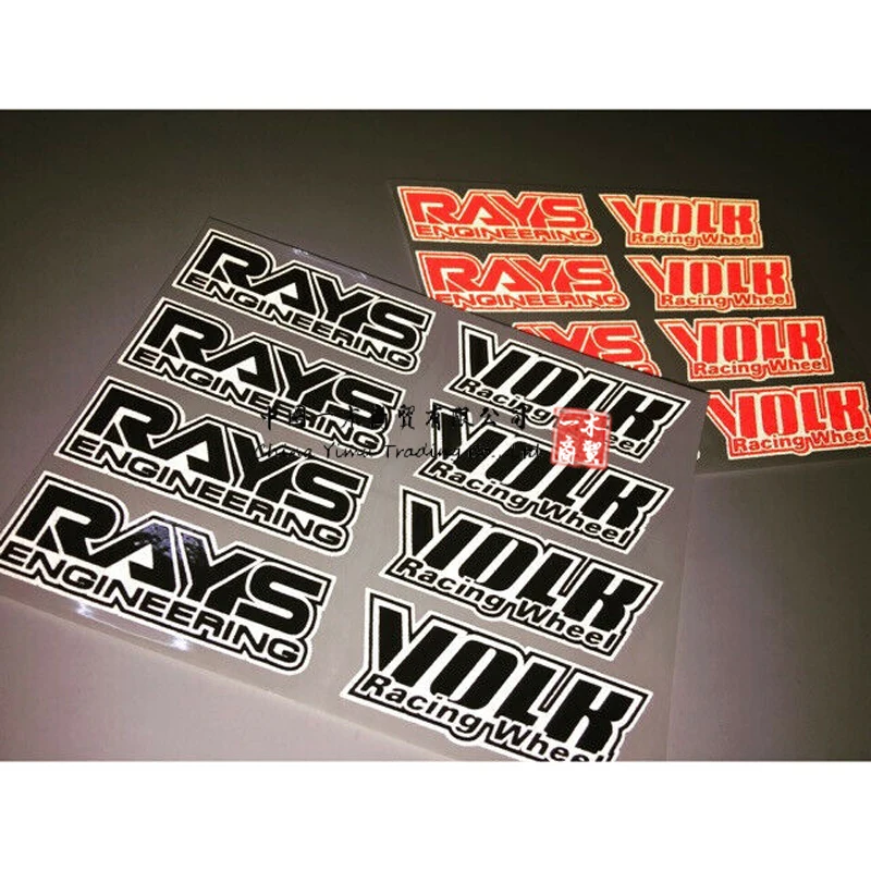 Black JDM Japan Rays Engineering VOLK Racing TE37 Wheel decals sticker ...