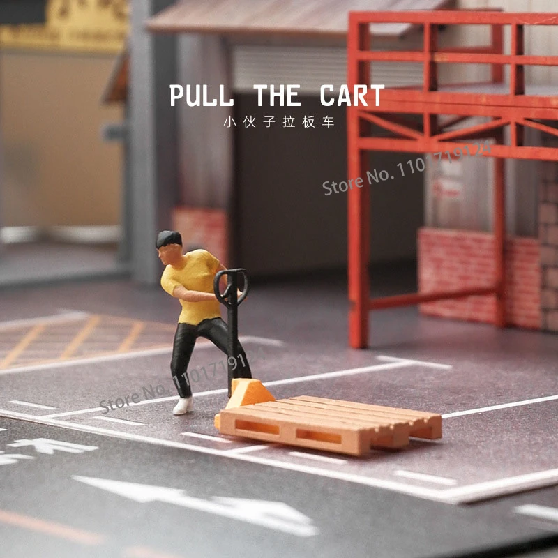 Miniatures-1-64-Scale-Diorama-Boy-Pull-the-Cart-Figure-Display-Figurine ...