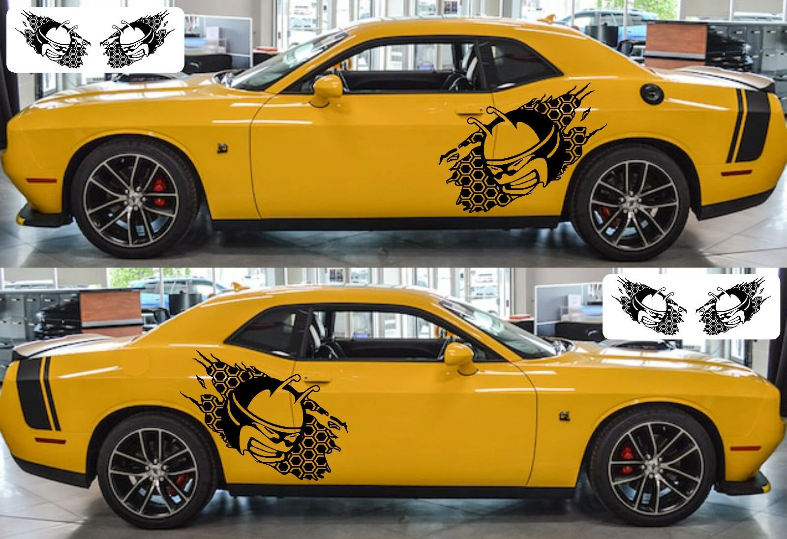 For-x2-Dodge-Challenger-Scat-Pack-Quarter-Panel-decals-Vinyl-Graphics ...