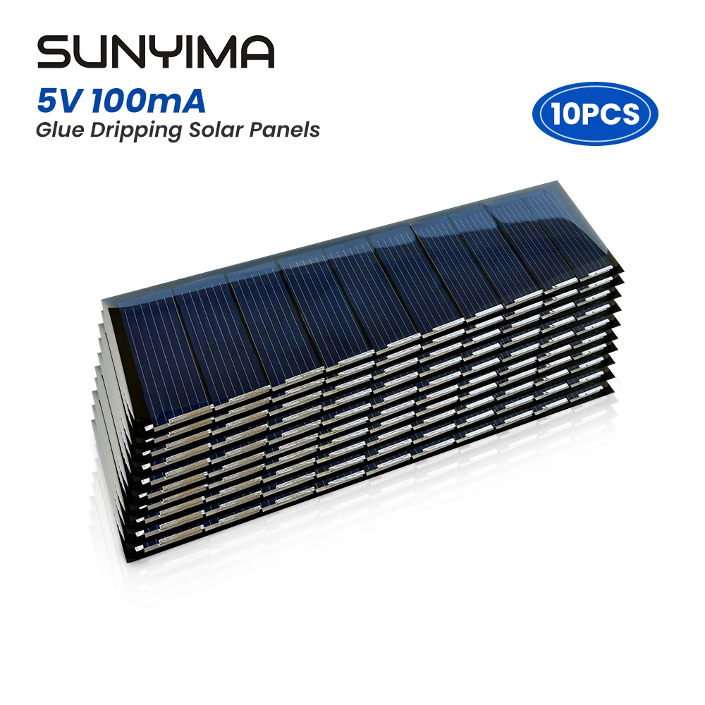 10pcs-SUNYIMA-Drip-Solar-Panel-120-30-5V100mA-Polycrystalline-Drip ...