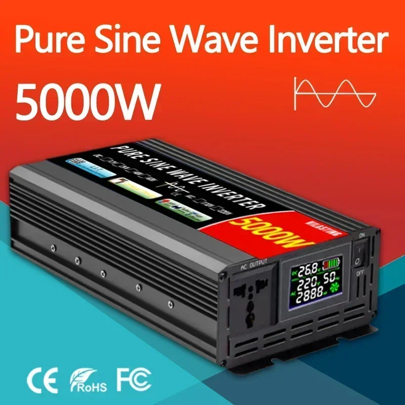 Pure-Sine-Wave-Inverter-5000W-4000W-3000W-2000W-12v-24v-110v-220v-DC-To ...