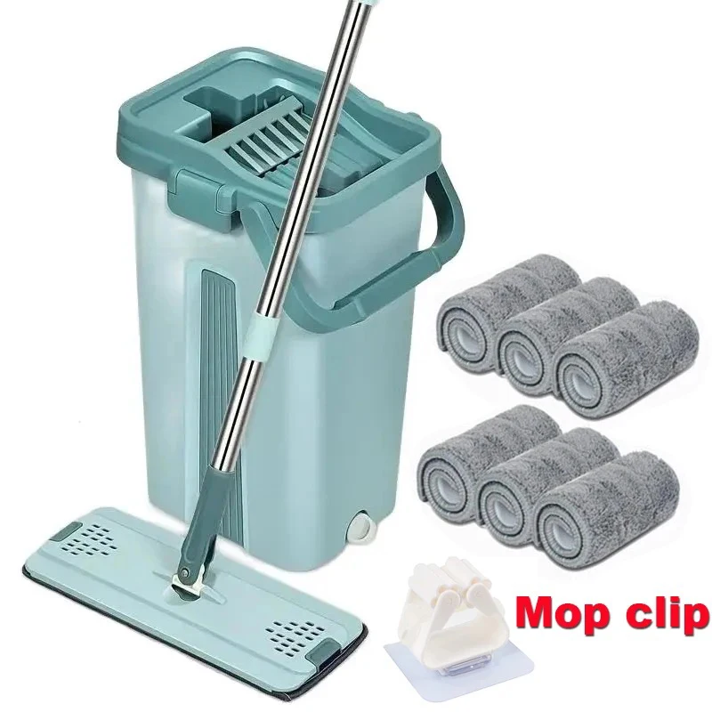 Hands-free-Mop-Wash-Floor-with-Bucket-Sewage-Separation-Wet-and-Dry-360 ...