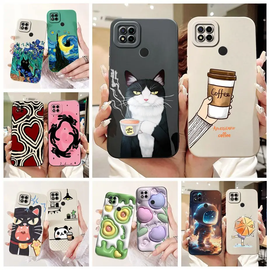 For Xiaomi Redmi 9C Case Stylish Candy Painted Cover Shockproof Phone ...