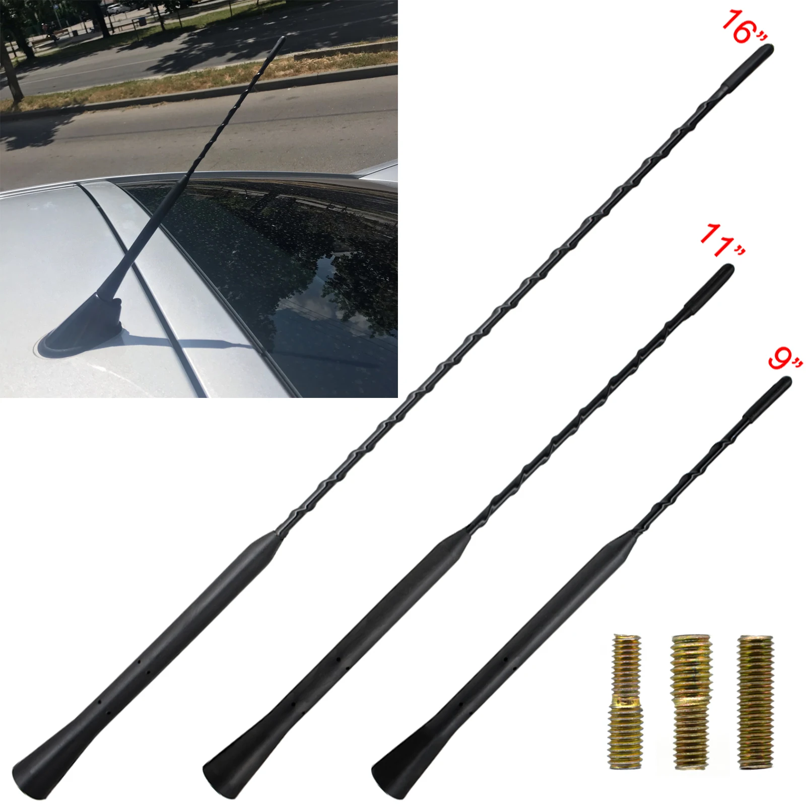 23/28/41 Cm Universal Antenna Aerial Mast Rob For Ford Focus Mondeo ...