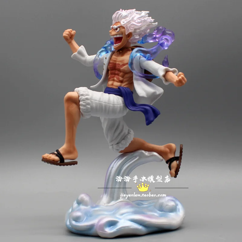 New One Piece Luffy Sideways Gear 5 Anime Figure Nika Sun God Pvc ...