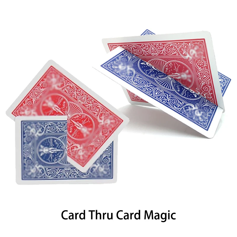 Cut & Restored Card Card Thru Card Magic Tricks Cross Hallucination Intersection Gimmick Card ...