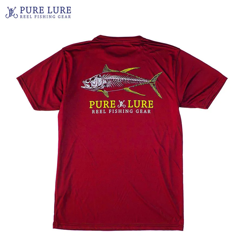 PURE LURE Wear Angling Clothing Men Short Sleeve T Shirts Uv Protection ...