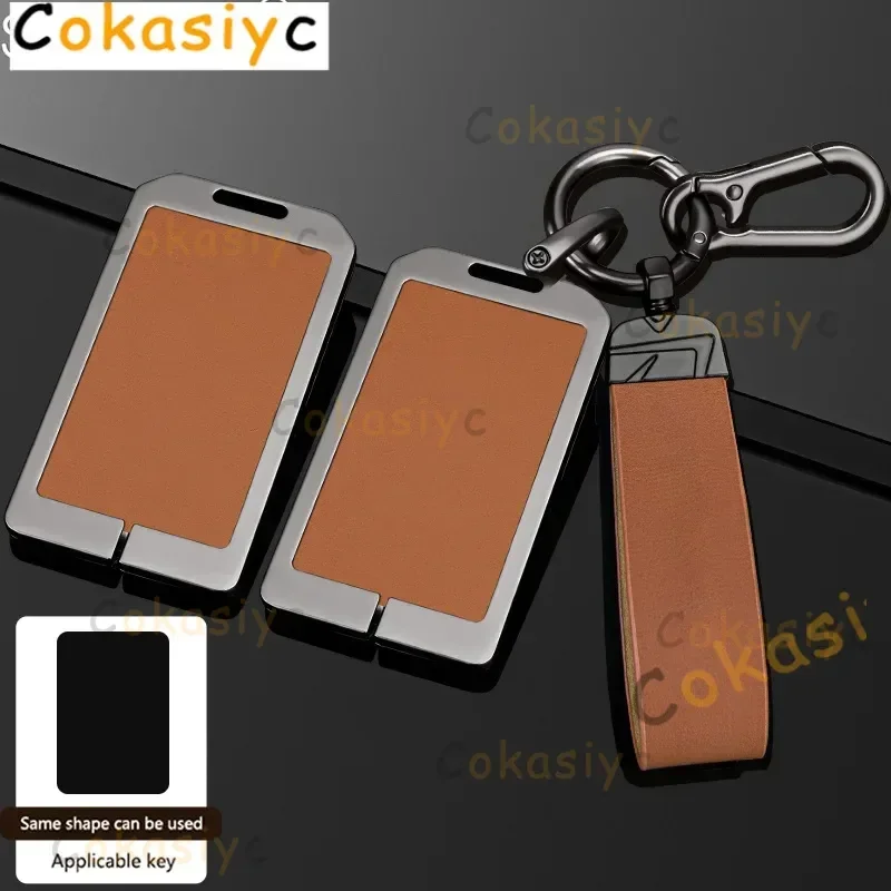 Leather Car Remote Key Case Cover For Tesla Model 3 Y Keychain NFC Card ...