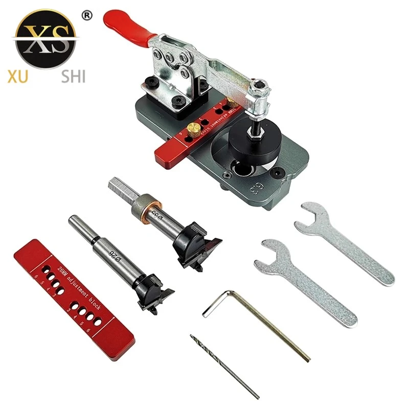 Concealed Hinge Jig And 26mm/35mm Hinge Boring Bit Woodworking Drilling ...