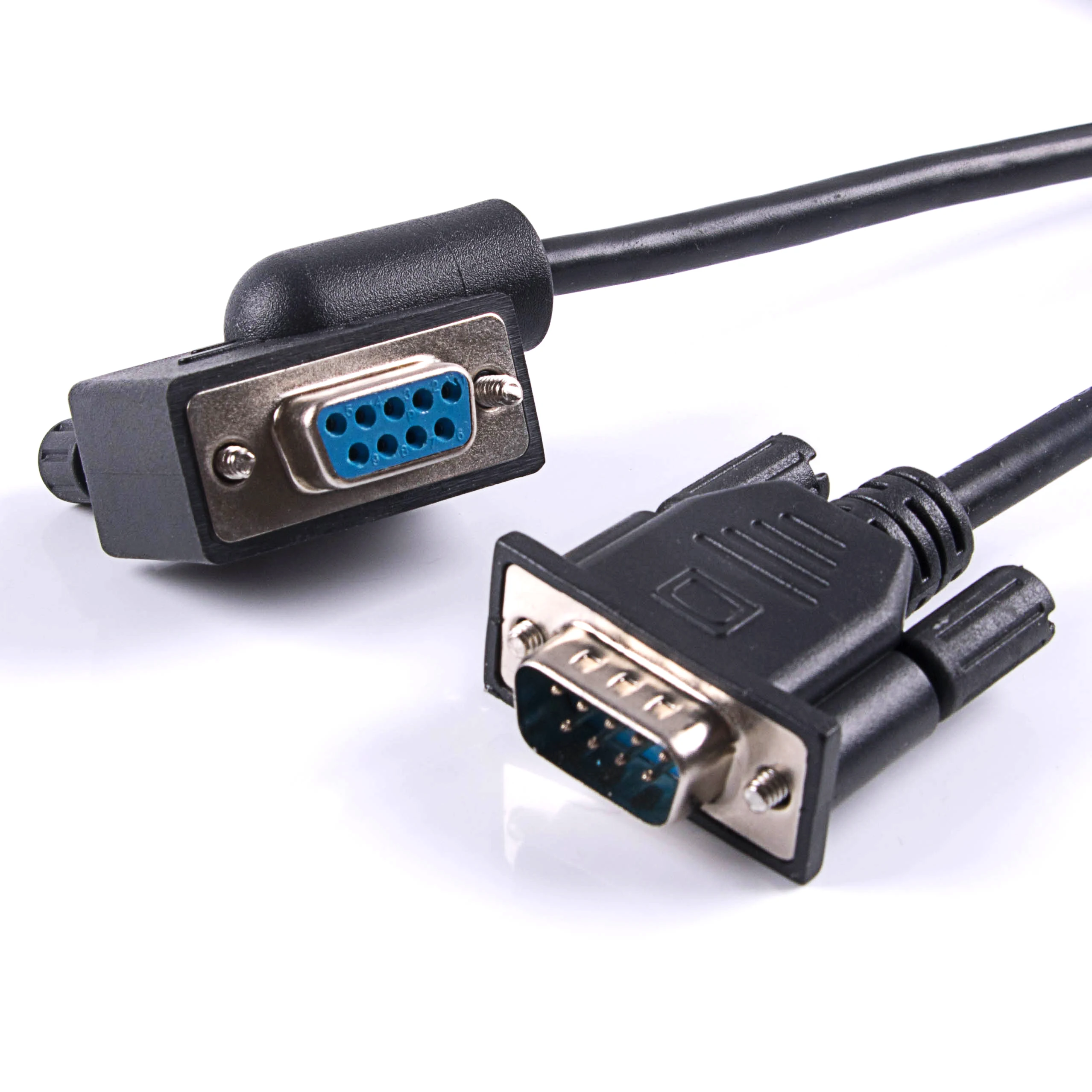 DB9 Serial Cable Male to Female Left Right Angled Extension Straight ...