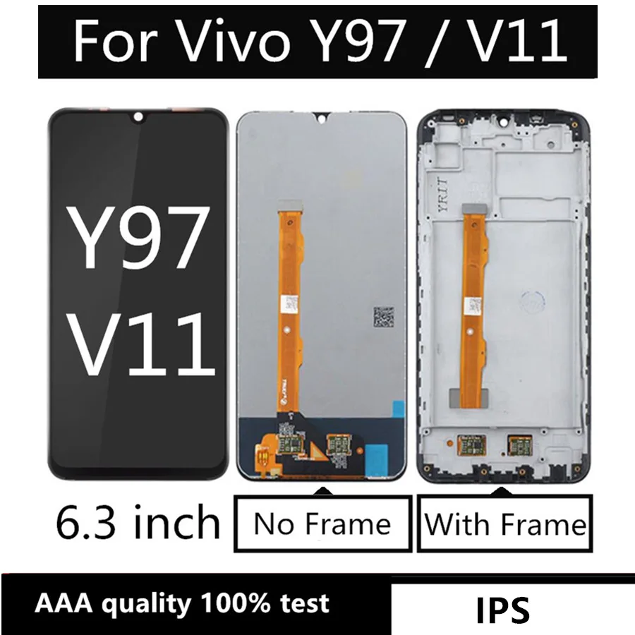 6.3" LCD For VIVO Y97 Y97A LCD Display Touch Screen LCD Display With Frame Assembly replacement ...