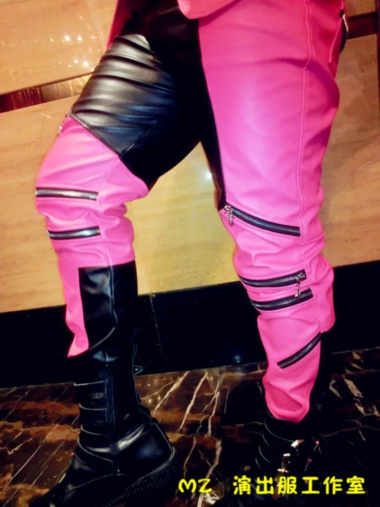 New-Autumn-Winter-Men-s-Fashion-Leather-Pants-Stage-DS-Singer-Star ...